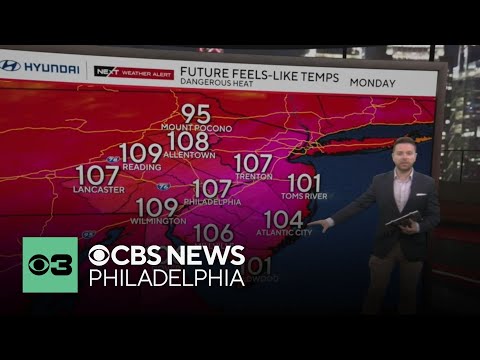 What will temperatures feel like Monday in the Philadelphia region?