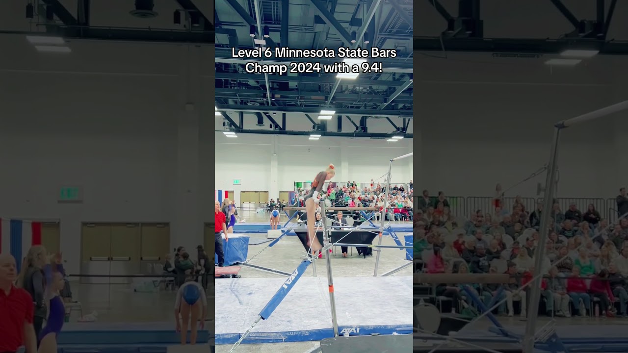 Level 6 Minnesota State Bars Champ 2024 with a 9.4!  #MinnesotaStatechamp #Level6Bars #Gymnastics