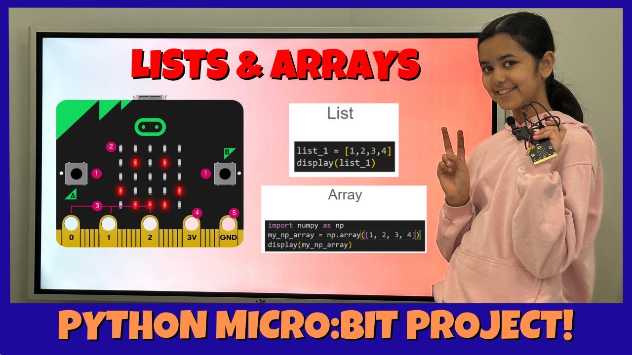 Lists, Arrays,& Sort  in Micro:Bit Python | Tutorial for Begineers