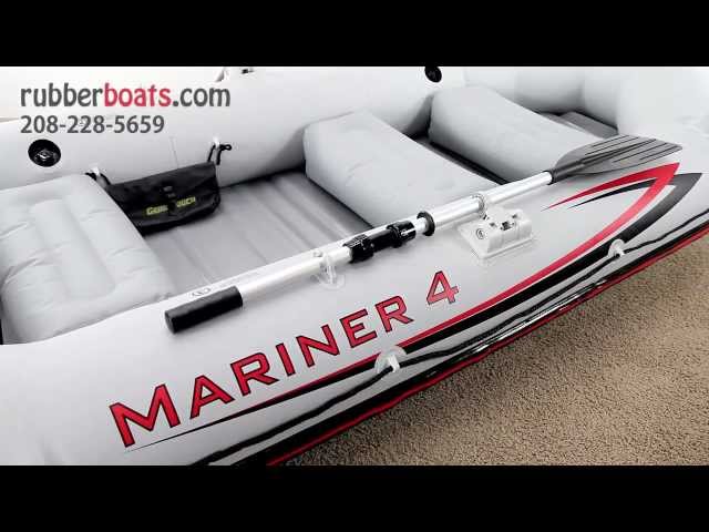 Intex Mariner 4 Inflatable Boat Set with Motor Mount
