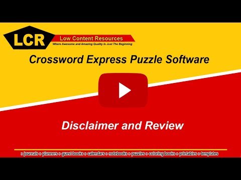 Crossword Express Puzzle Software