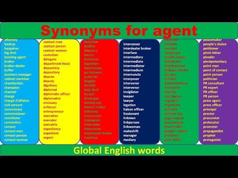 60 synonyms for agent|synonyms antonyms for toefl exam| antonyms synonyms for ielts| english vocab