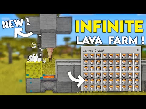 EASIEST 1.21.90 LAVA FARM TUTORIAL (NO BREAKS) in Minecraft Bedrock