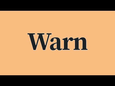Warn Pronunciation and Meaning
