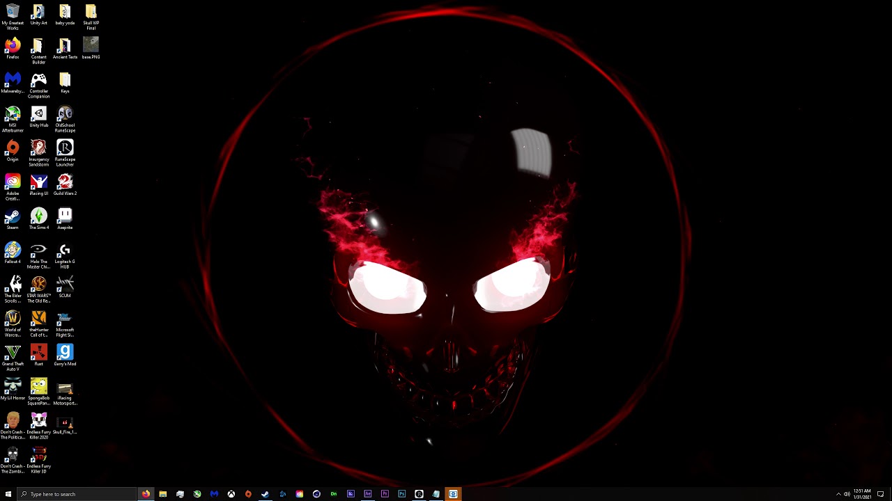 Wallpaper Engine | Red Fiery Skull