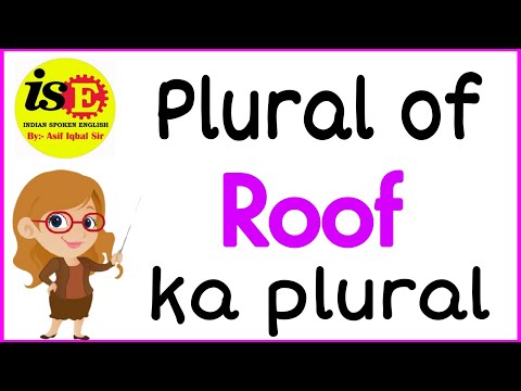 Plural of roof | roof ka plural | roof plural word | roof plural form | plural form of roof