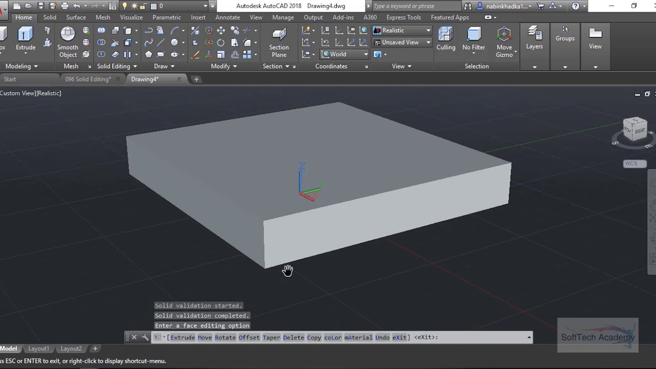 AutoCAD 3D: Solid Editing