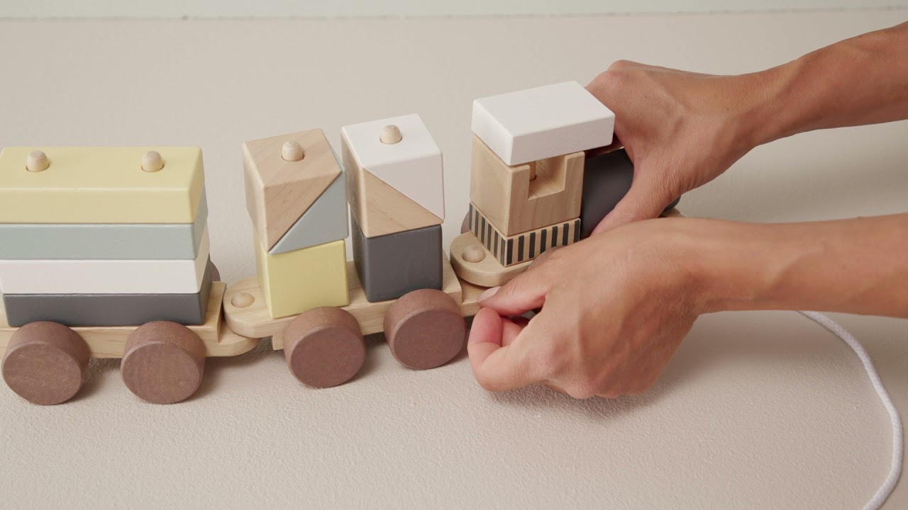 Wooden Pull Along Block Train | Kids Concept