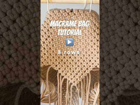 Make a Chinese crown knot macrame bag with my tutorial ▶️ #macramebagtutorial #ewamacramecrete