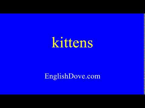 How to pronounce kittens in American English.