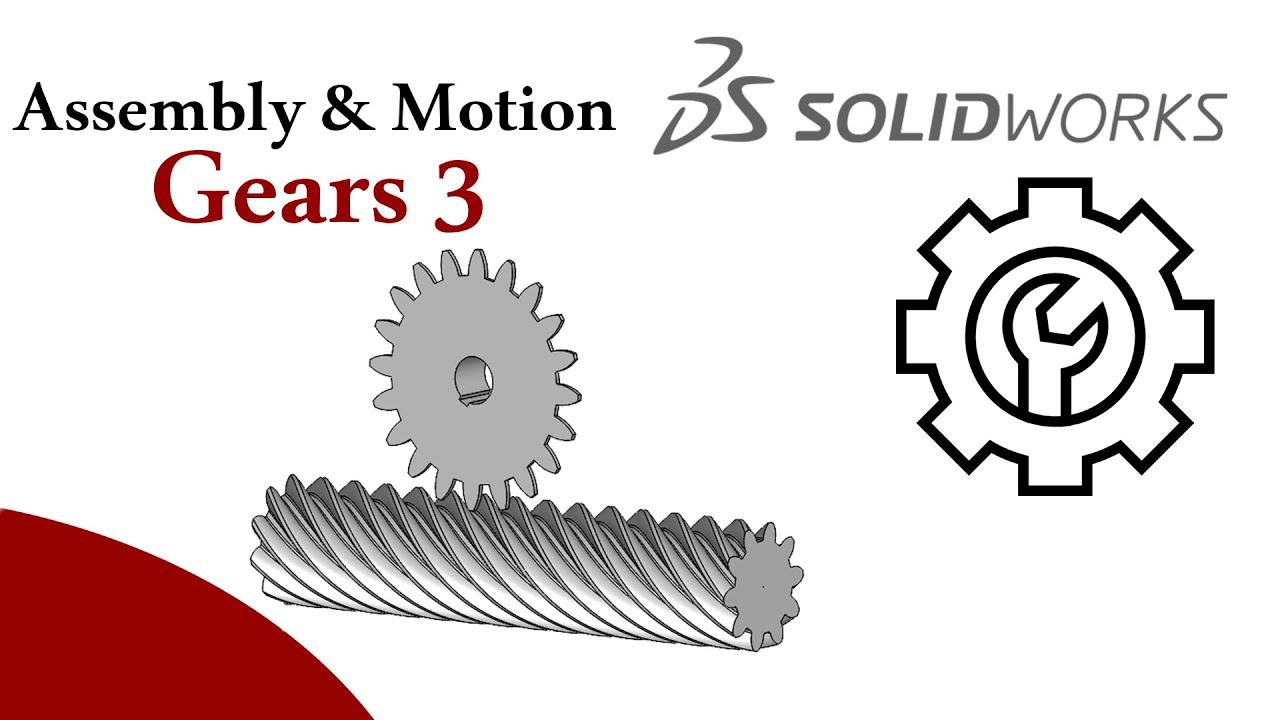 SolidWorks Tutorial - Assembly & Motion analysis - Gears 3