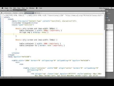 Adding CSS media queries into an HTML Email.
