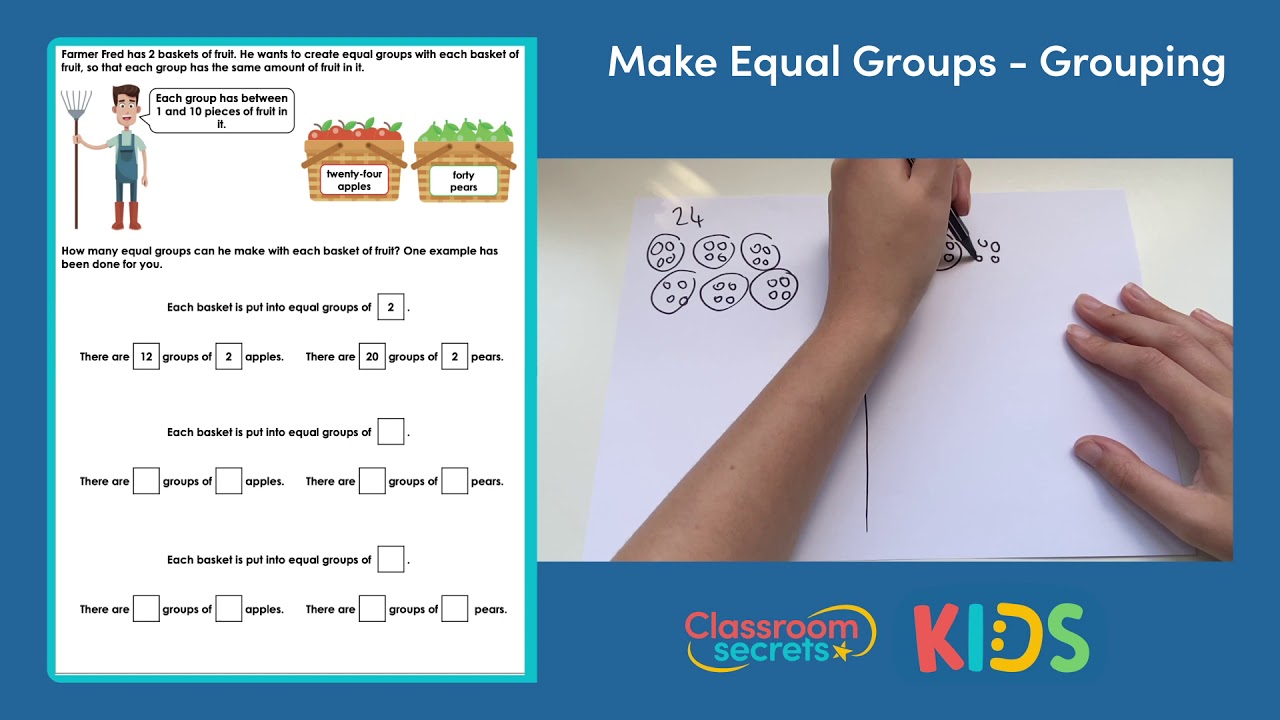 Year 2 Make Equal Groups - Grouping Answer Video