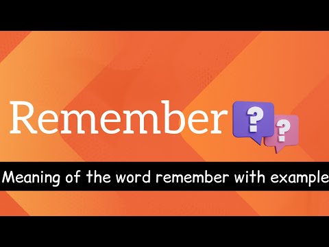 Remember meaning with example in sentence|@EnglishLessonswithErum
