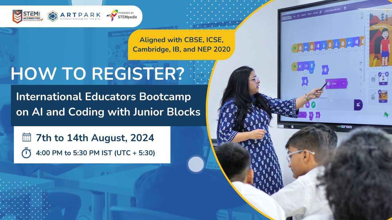 How to Register? | International Educator Bootcamp on AI and Coding with Junior Blocks