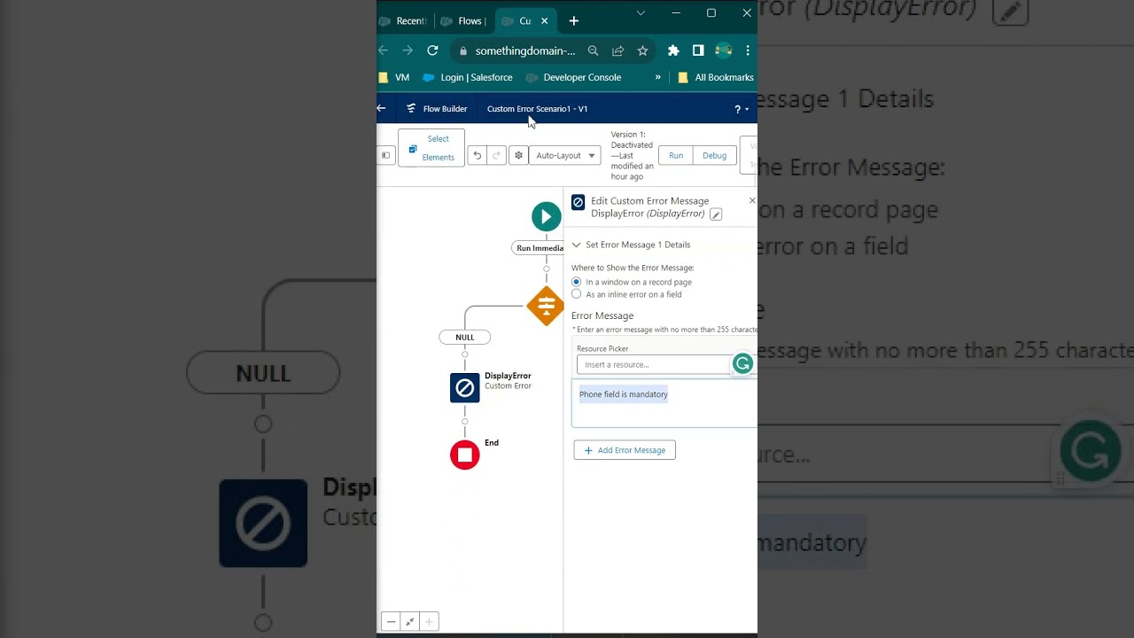 New Feature - Show Custom Error Element/Validation in Record Triggered Flow (Details in Description)