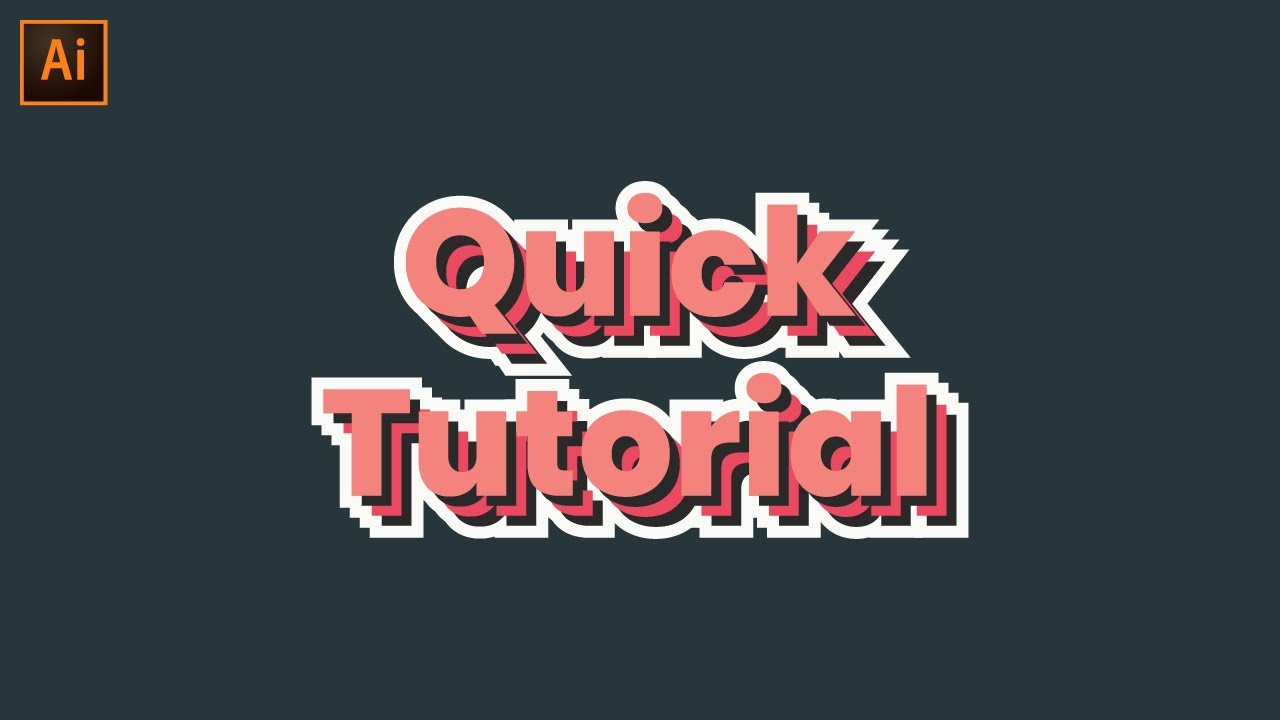 Simple Typography #01 | Illustrator CC (Quick Tutorial) FREE AI