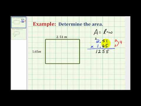Example: Determine the Area of a Rectangle Using Decimals | Math Help ...