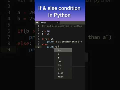 If and else condition in Python #python #programming