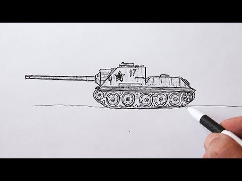 How to draw a Tank simple WW2