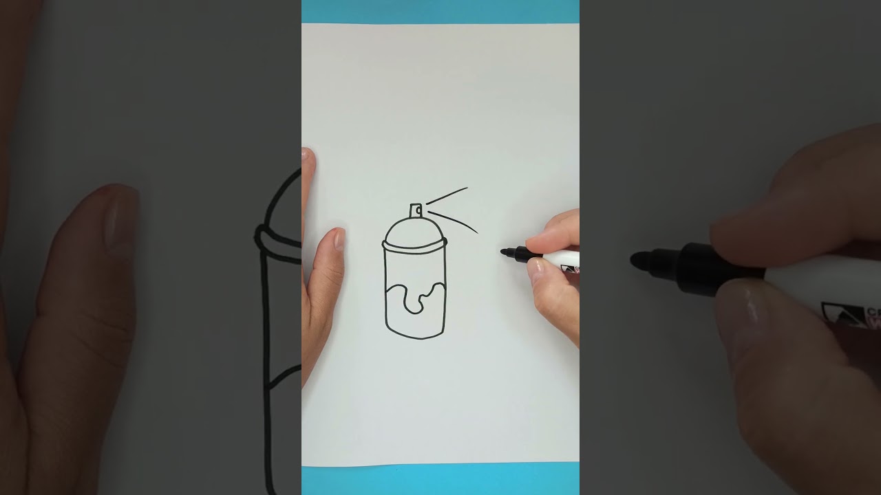 How to draw a spray can of graffiti paint