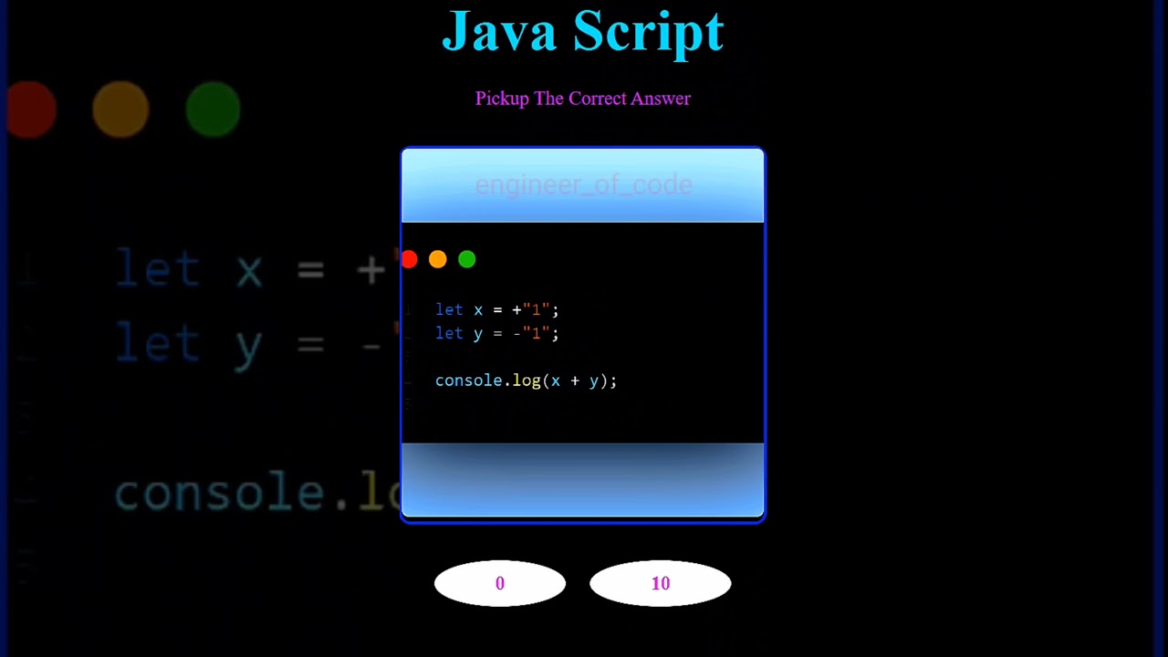 java script qution #js #javascriptcode #smartphone #computer #coding #webdevelopment #web #prog