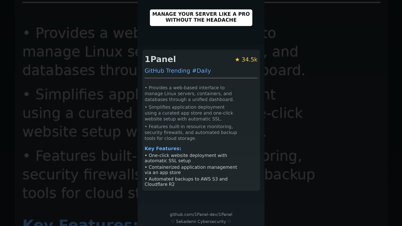 GitHub Trending Repositories: 1Panel-dev/1Panel 🇬🇧