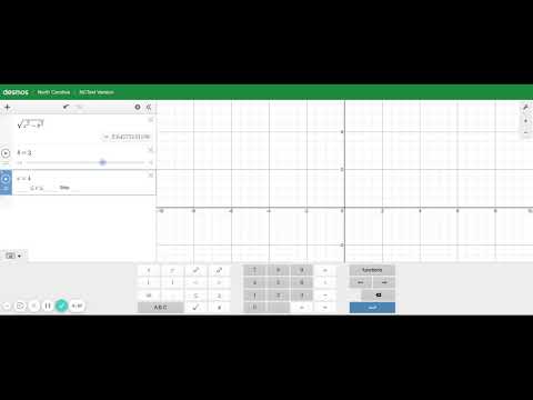 Desmos Graphing Calculator - Find a Leg of a Right Triangle using Pythagorean Theorem