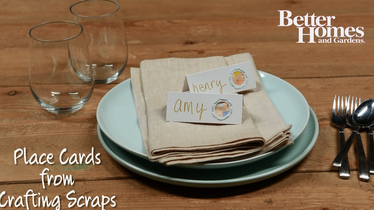 Pretty Place Cards from Crafting Scraps