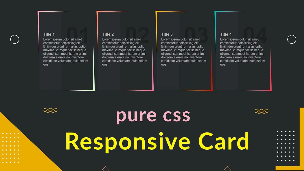 Responsive Animated Cards in css | css tutorial | #css #responsivedesign