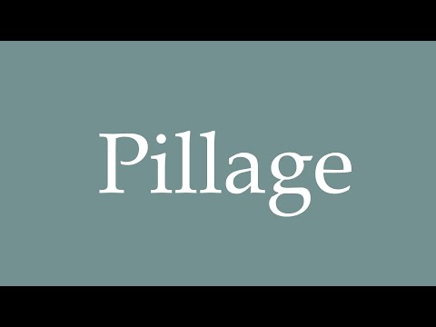 How to Pronounce ''Pillage'' (Looting) Correctly in French