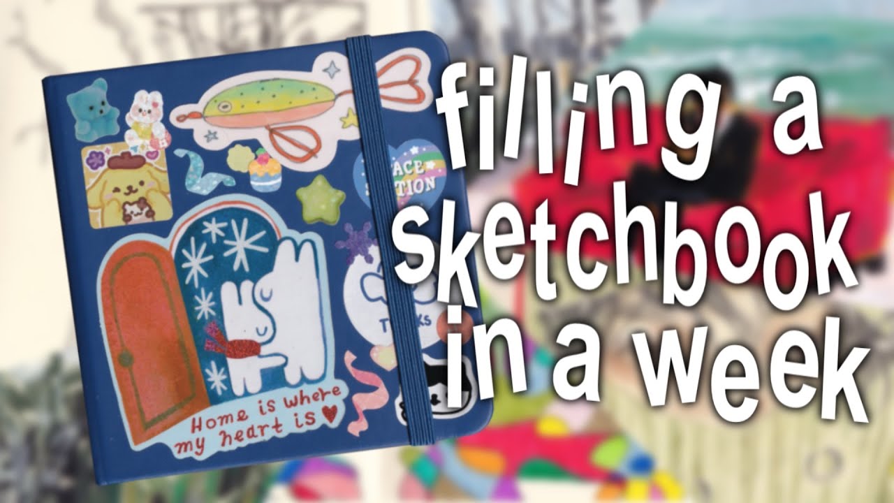 filling a sketchbook in a week, like a crazy person ⚘ one week sketchbook challenge!!