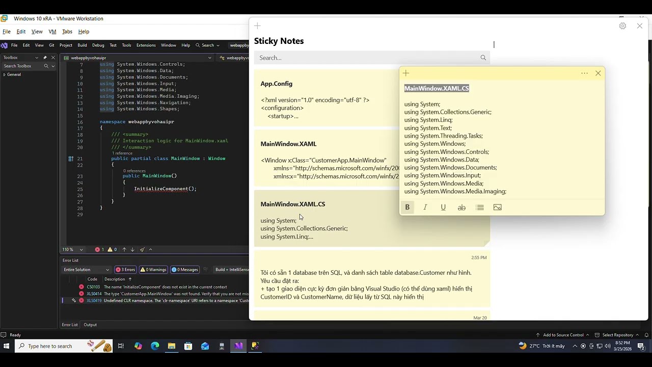 How to Build a Simple WPF MainWindow (XAML + C#) to Load Data from SQL Server