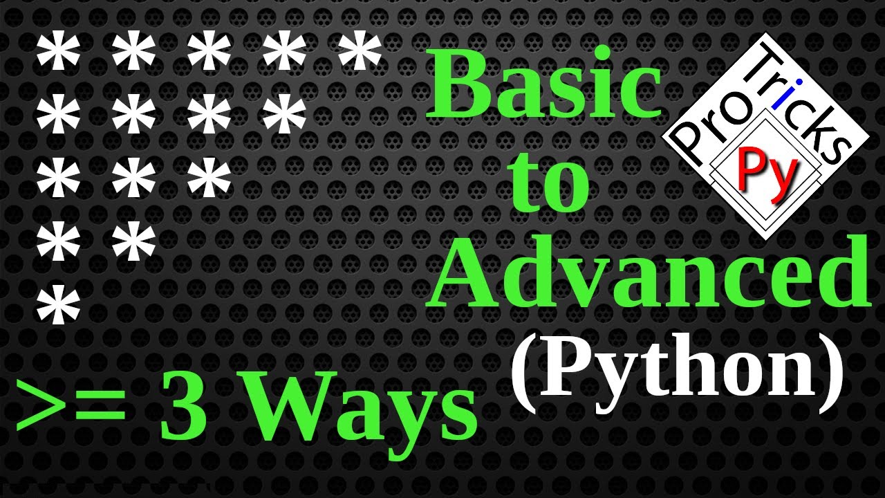 Python Pattern Program - Print Star * in Right Triangle Shape | Star Pattern | Python Star Pattern 3