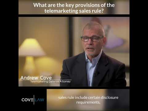 What are the key provisions of the telemarketing sales rule?