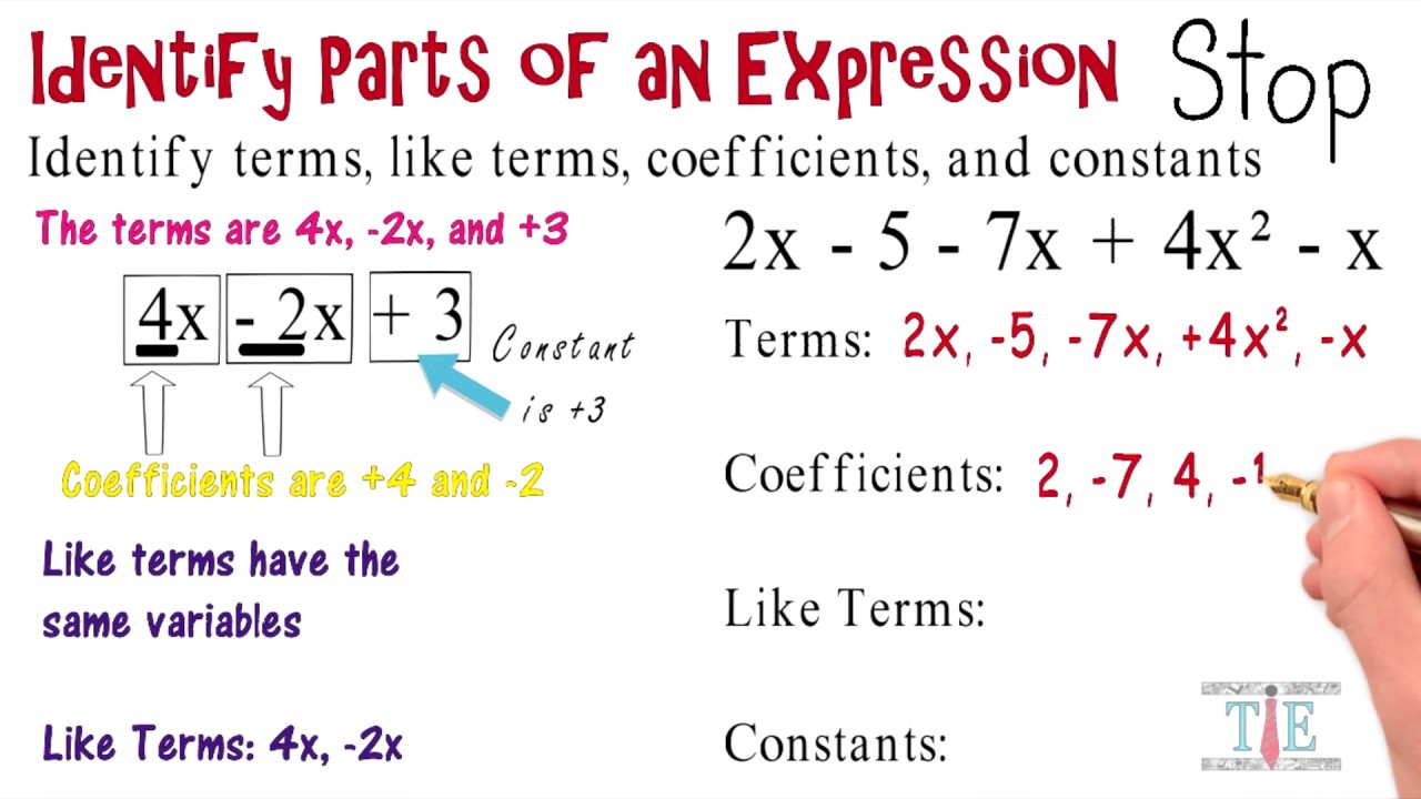 Identifying Parts of an Expression: Algebra Animations