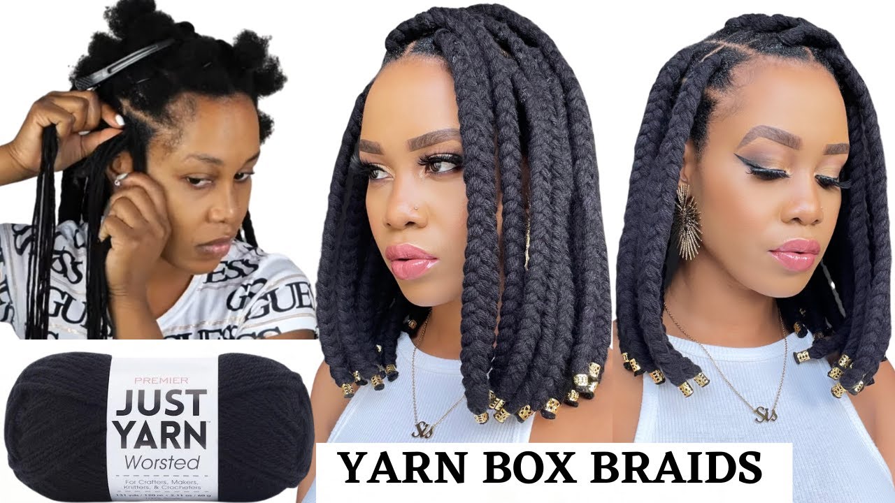 Tresses à l'africaine N°11 : La tresse au fil (yarn braid) - Blaque