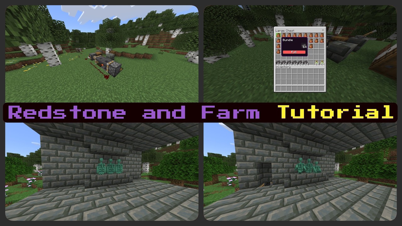 Redstone Tutorial: Automatic jukebox | Hidden Door Statue | Hidden trapdoor Statue | Item Multiplier