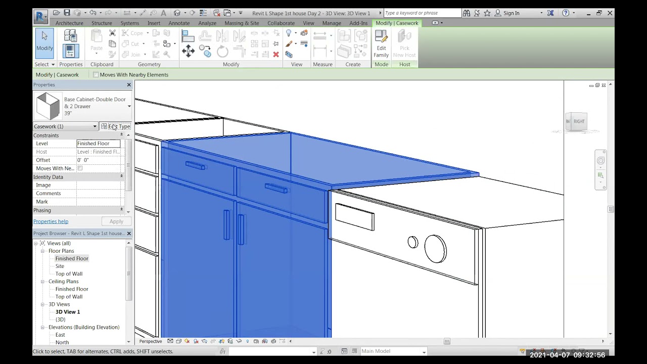 Revit L Shape Day 3