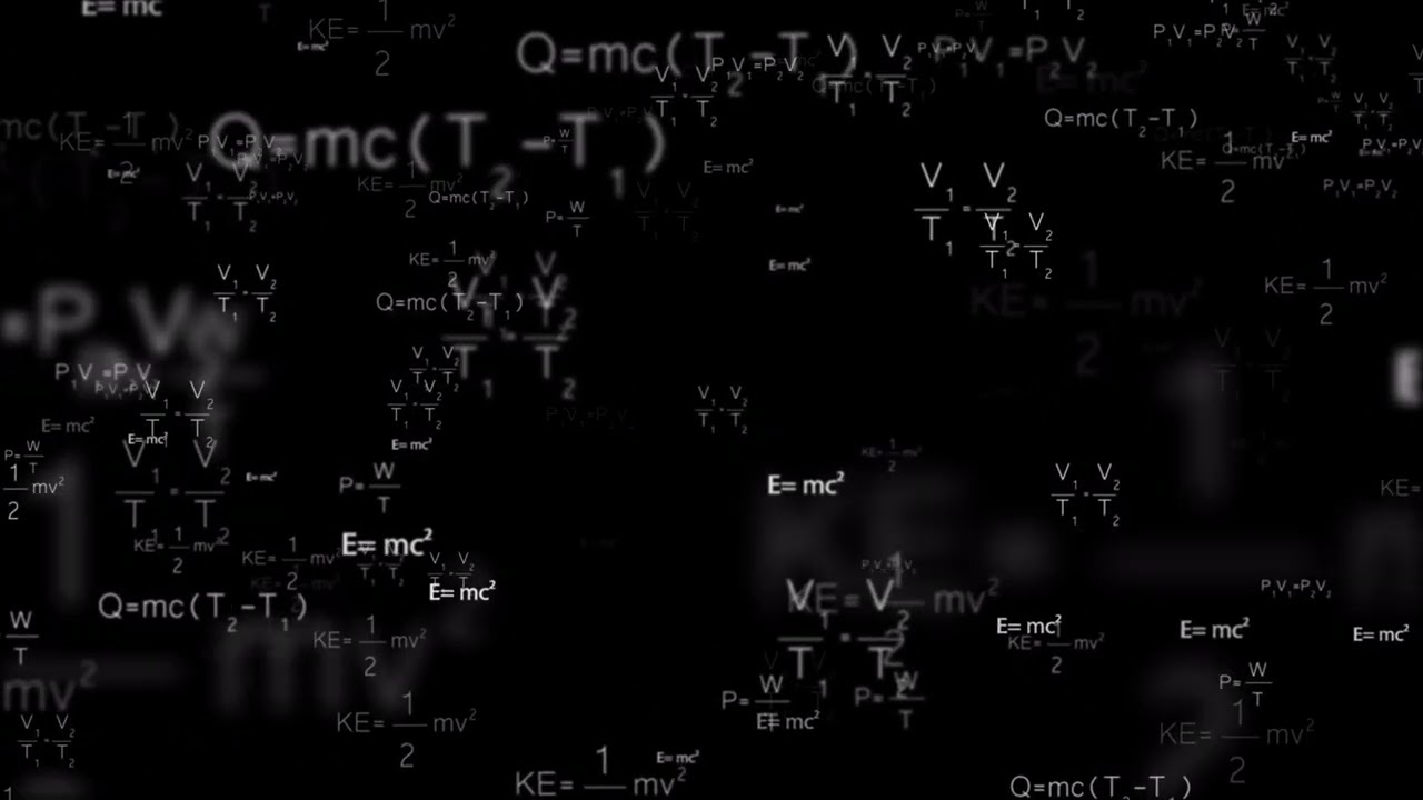 [4K] Basic Physics Equations - Overlay