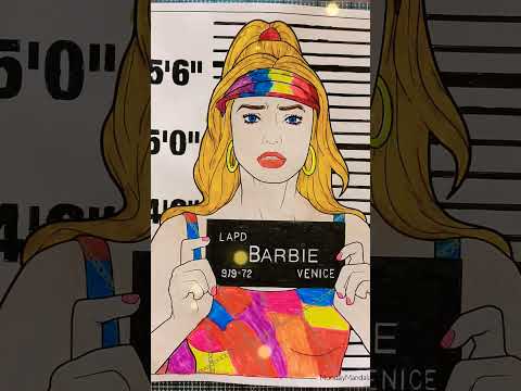 Barbie goes to jail coloring page #barbie #barbiegirl #barbiemovie