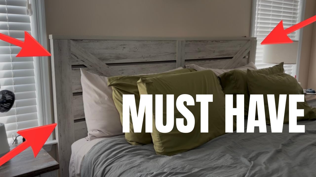 AMERLIFE King Size Farmhouse Bed Frame with 49.2