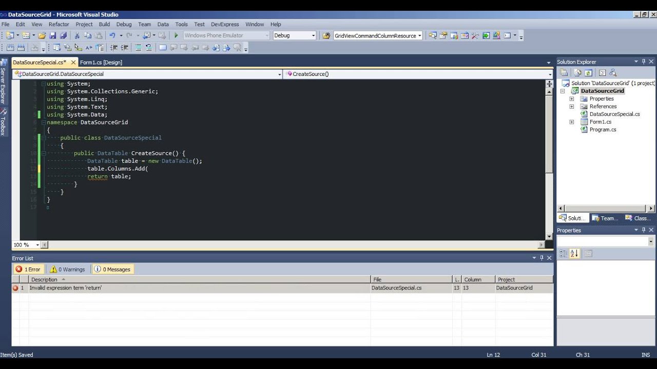 Binding DataGridView with DataTable WinForms
