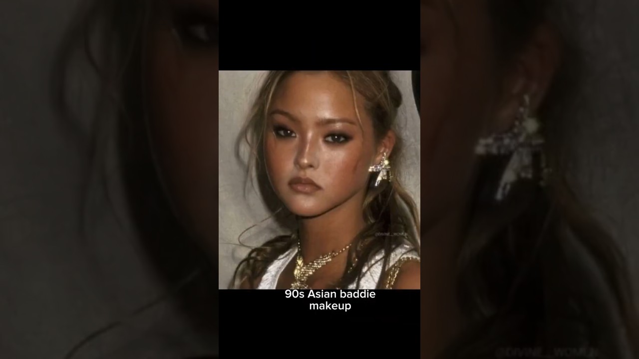 90s Asian Baddie Makeup🤎 #90s #90smakeup #baddiemakeup #asian #makeuptutorial #trending #shorts