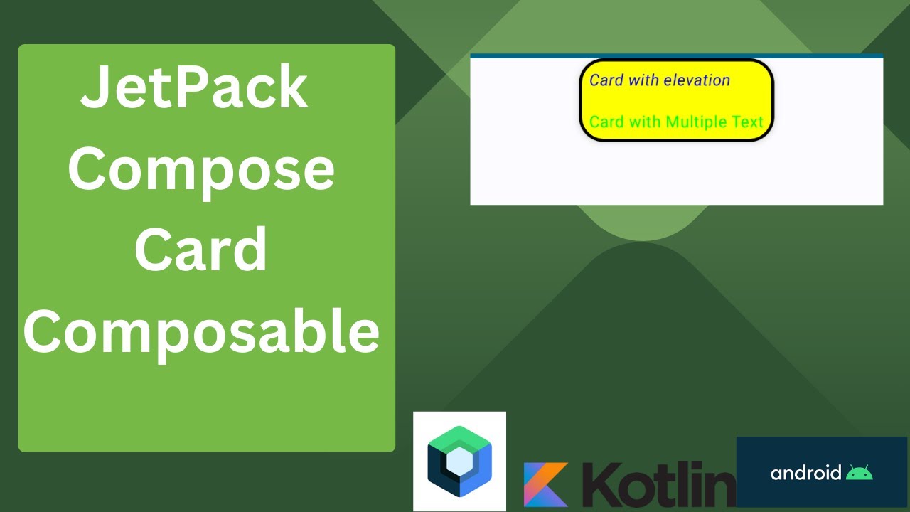Card Composable in Jetpack Compose | Kotlin | Android Studio Tutorial - Quick + Easy