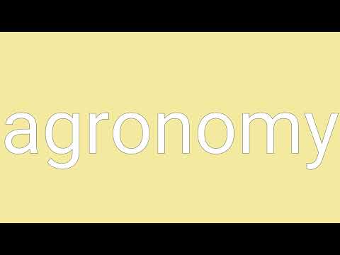Agronomy Definition & Meaning