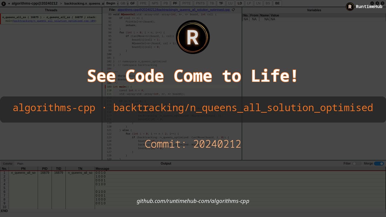 algorithms-cpp · backtracking/n_queens_all_solution_optimised