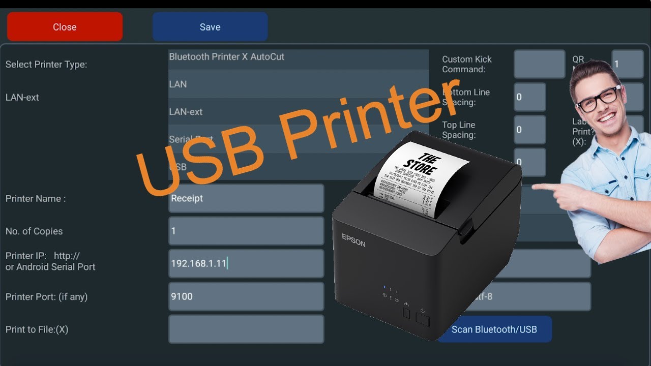Chapter 1: Setup and Configuration - USB Printer Setup