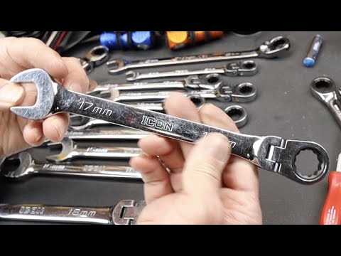 Icon 12-piece Ratcheting Flex-head Metric Combination Wrench Set. Taiwan quality. Solid performance