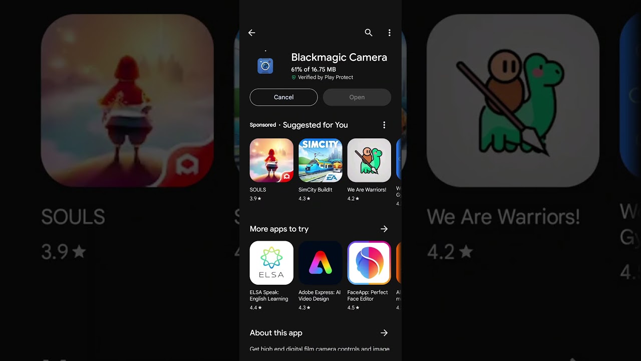 Blackmagic Camera app now in Play Store for Pixel and Samsung #pixel #android #samsung #blackmagic